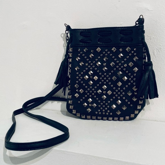 Source Unknown | Bags | Metalhead Biker Goth Studded Faux Leather ...